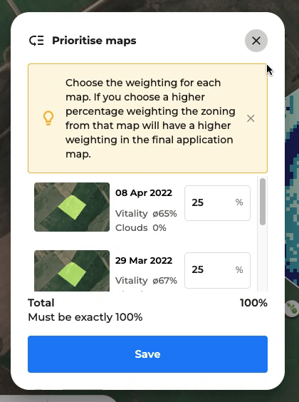 Stacking maps while creating fertilisation map – SKYFLD® - Help Center