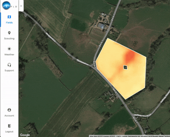 Exporting the ESRI shapefile of your field from application maps ...
